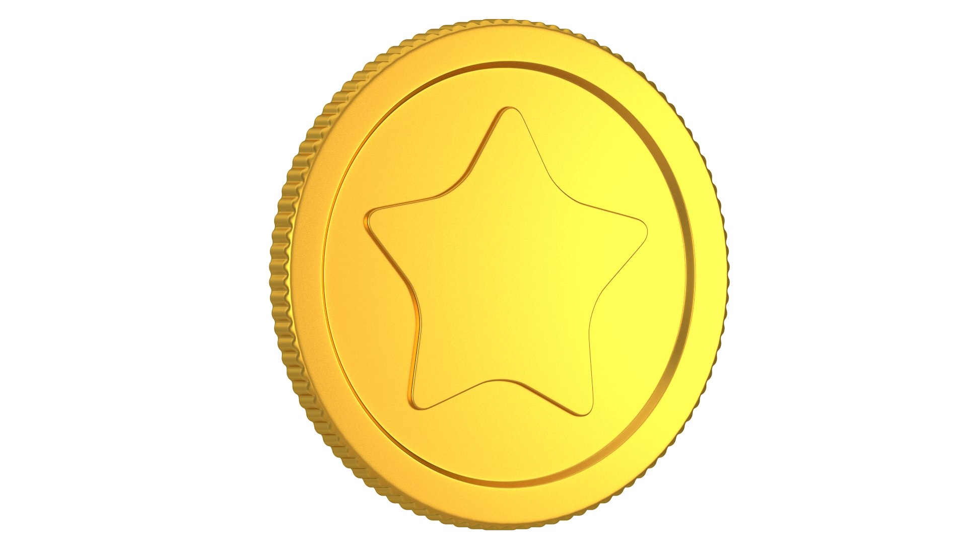 Cartoon Star Coin 3D Model - TurboSquid 1901278
