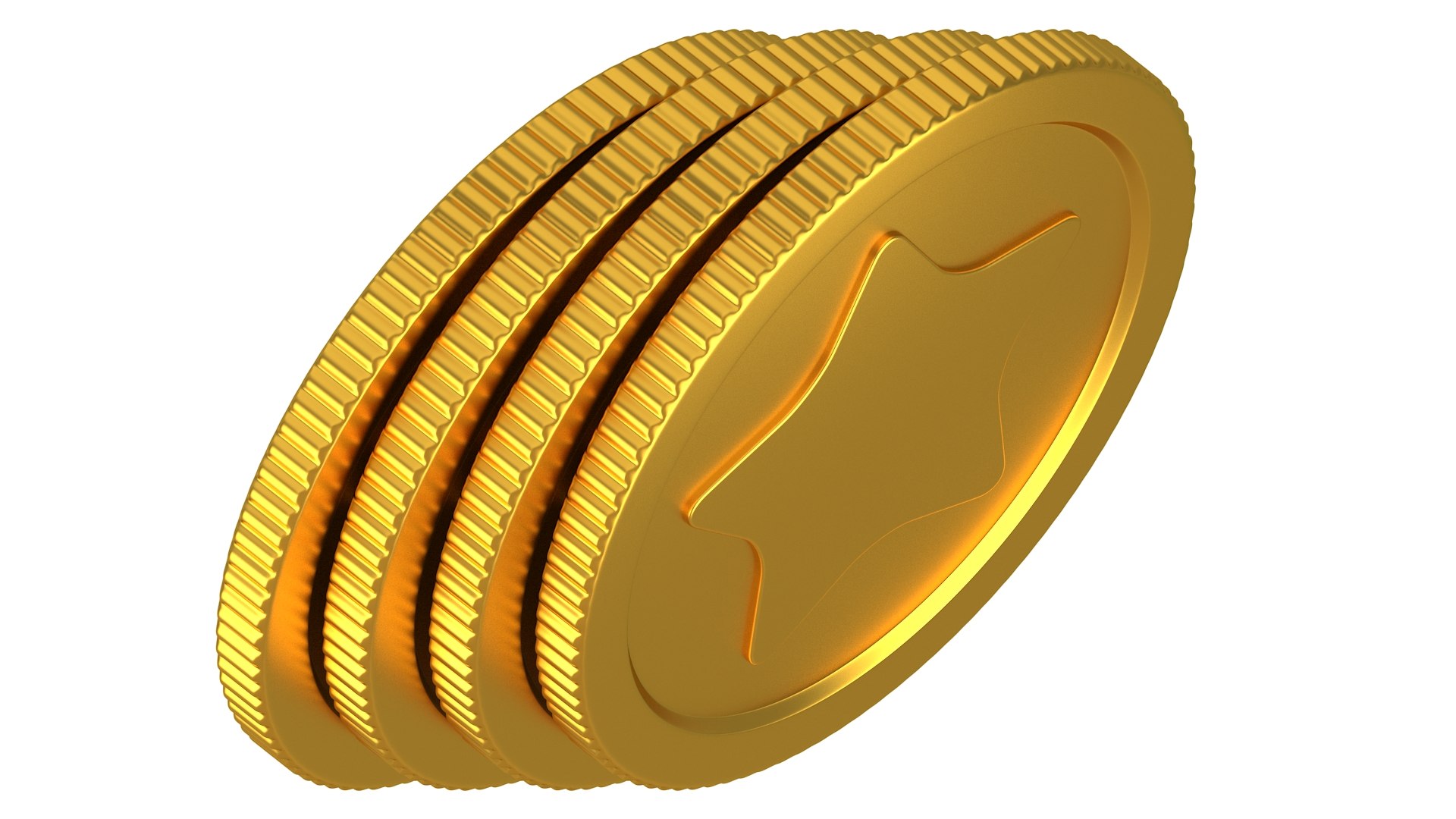 Cartoon Star Coin 3D Model - TurboSquid 1901278