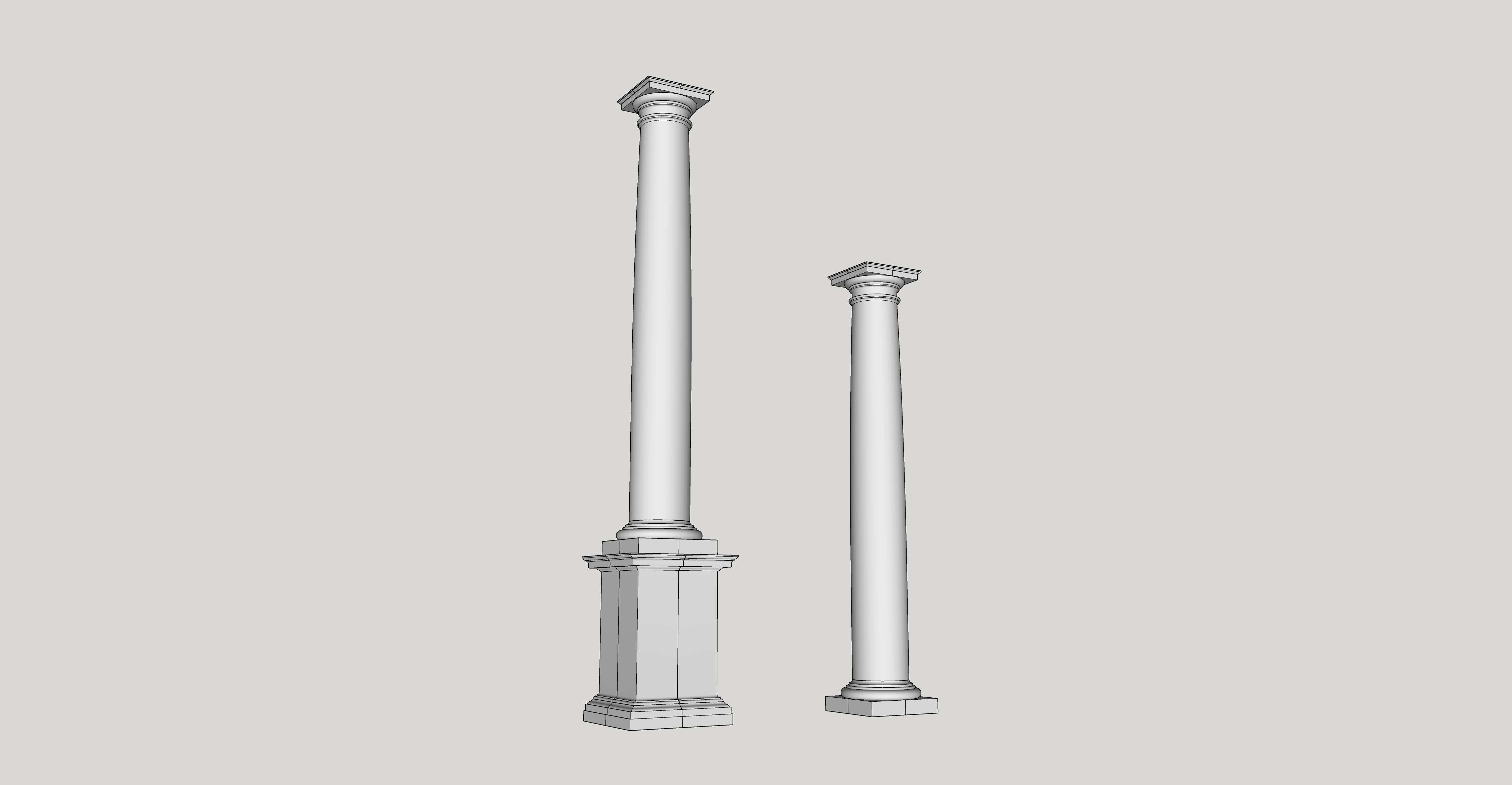 Doric Column pedestal Doric Order Vignola 3D model - TurboSquid 2000059