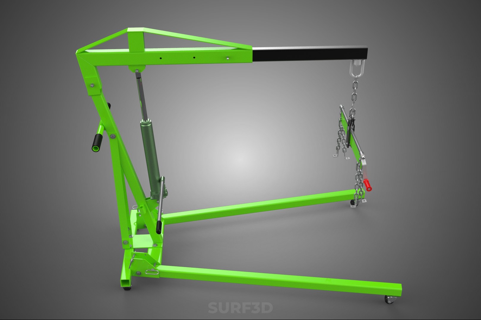 MOBILE ENGINE CRANE HOIST LIFTER STAND LEVELER BALANCER LOAD TON 3D ...