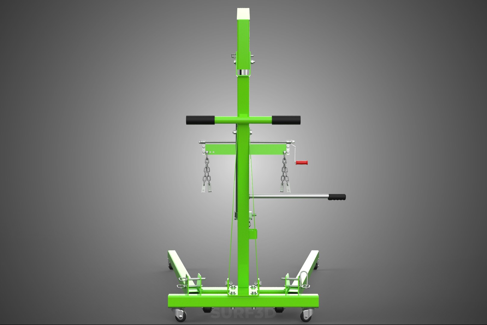 MOBILE ENGINE CRANE HOIST LIFTER STAND LEVELER BALANCER LOAD TON 3D ...