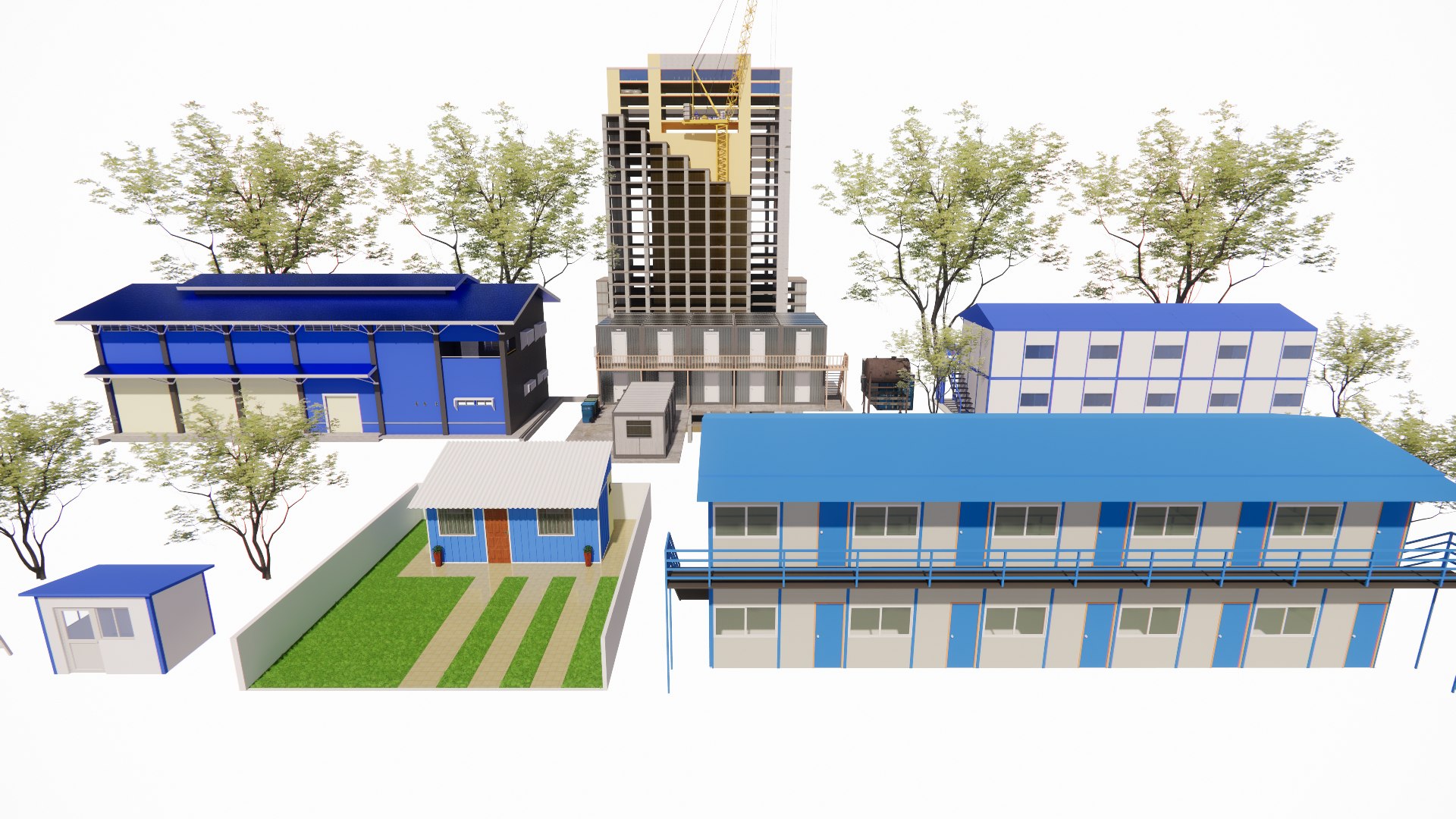 Portable Construction Site Building -A2 Model - TurboSquid 2384839