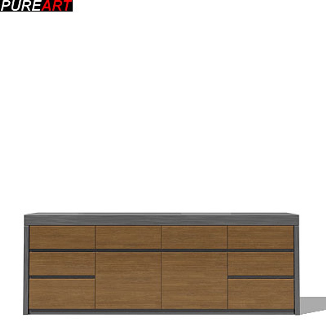 cabinets kitchen v1 3d model