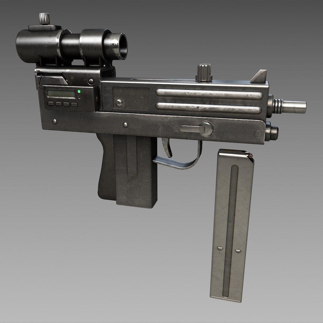 3d submachine gun model