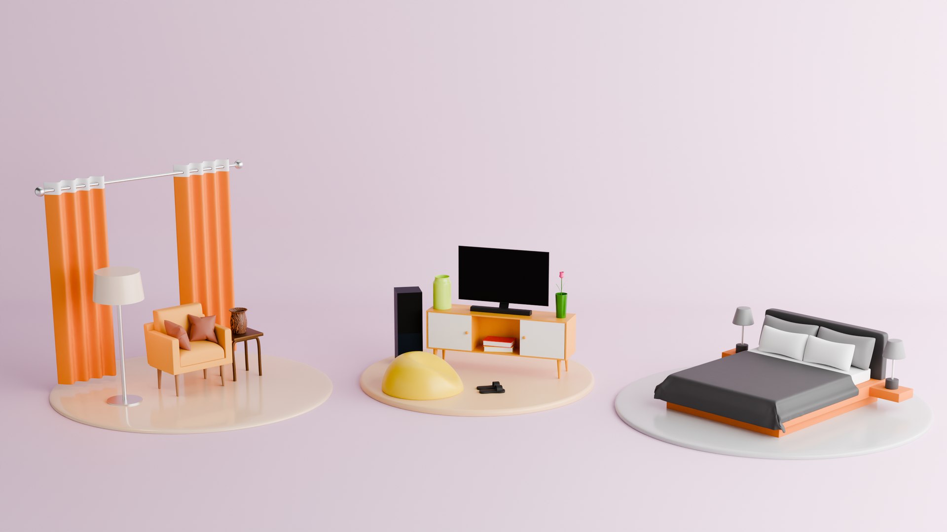 Stylish Home Interior 3D Pack For Visual Excellence 3D Model ...