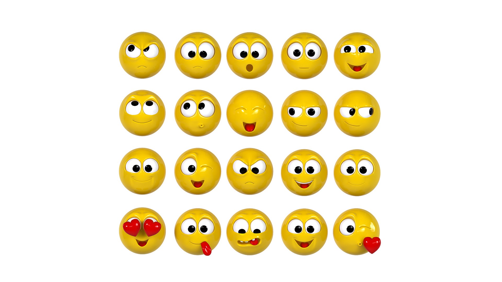 Emoji Pack Model - TurboSquid 1825522