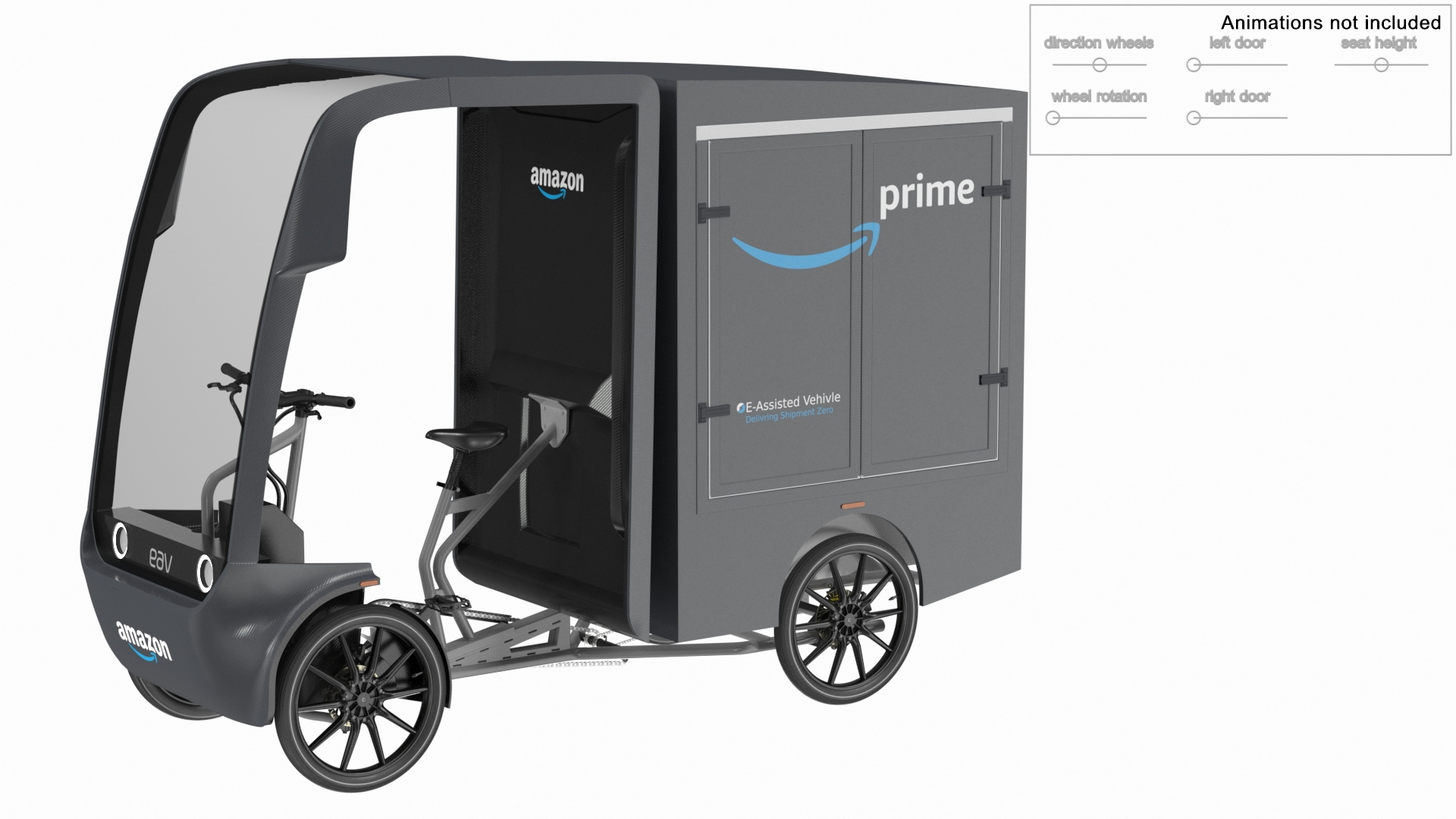 3D EAV Cargo Delivery Bike Amazon Rigged - TurboSquid 2189706