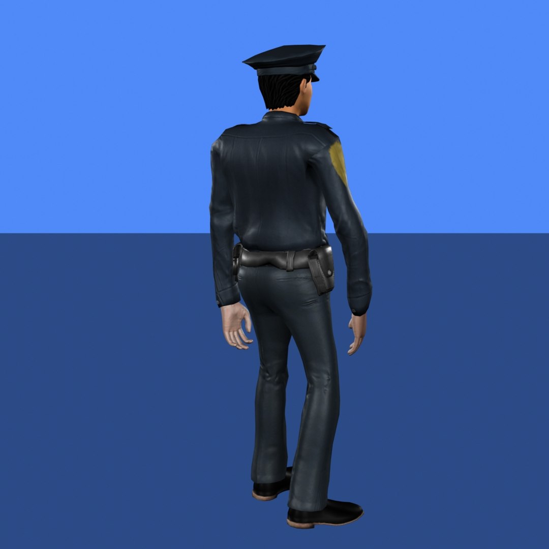 3d Model Police Animation