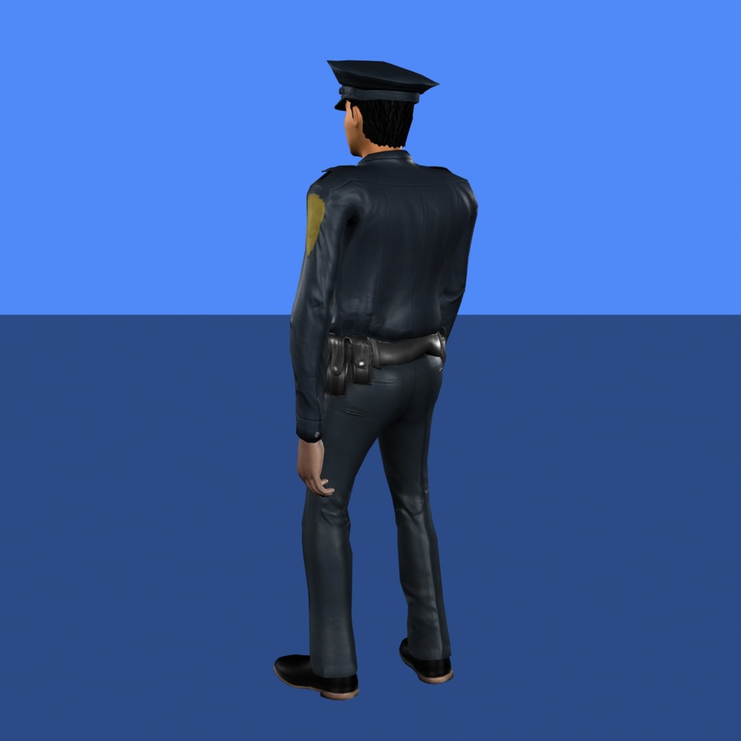 3d Model Police Animation