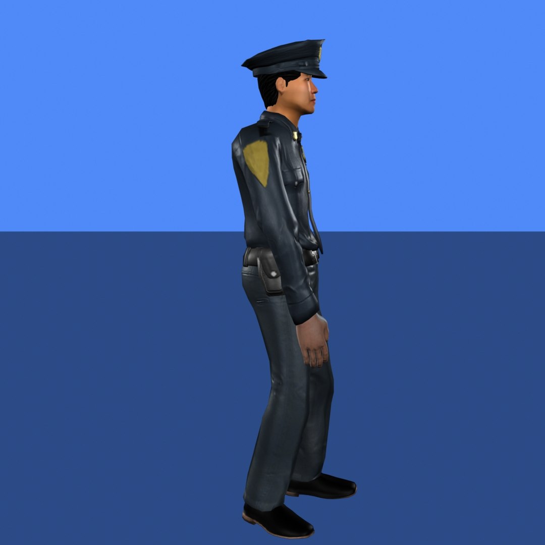 3d Model Police Animation