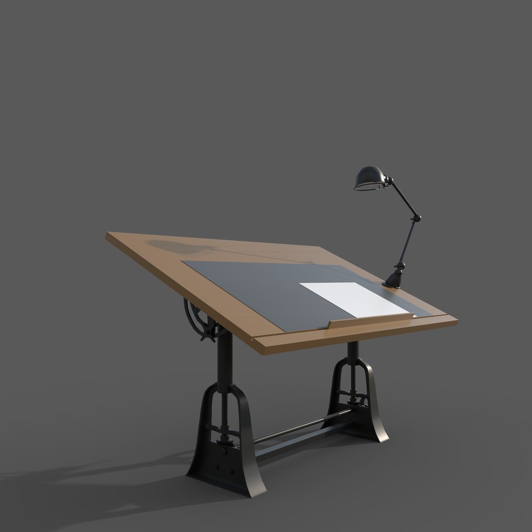 3D Model Drawing Table - TurboSquid 2106691