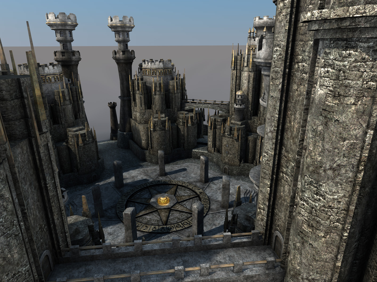 magic fantasy castle 3d model