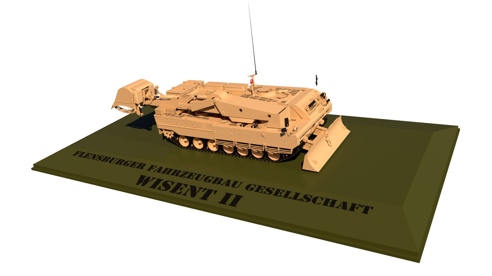 3D FLENSBURGER FAHRZEUGBAU GESELLSCHAFT WISENT II ARV AND AEV Model ...