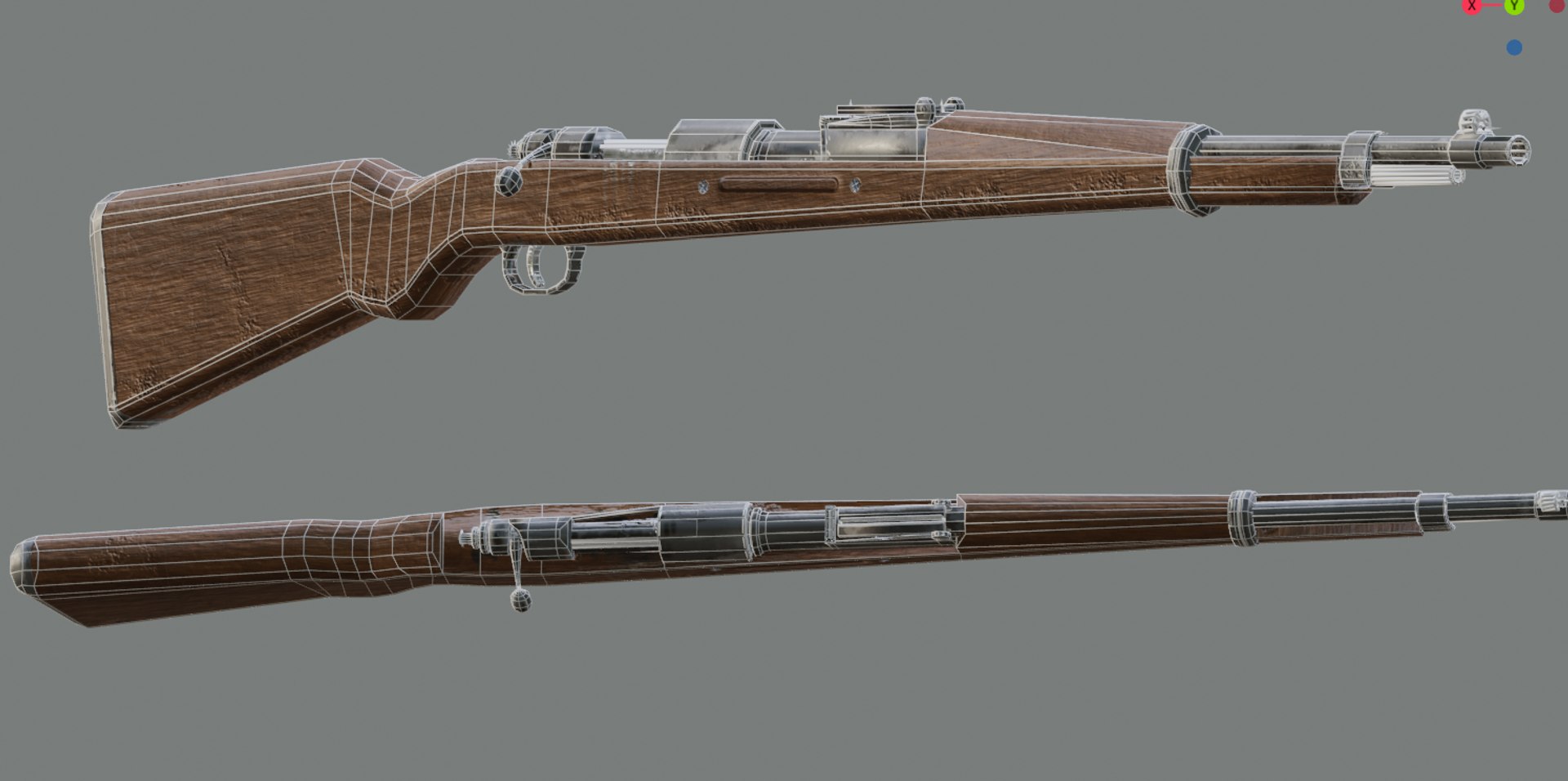 Karabiner k98 rifle 3D model - TurboSquid 1432828