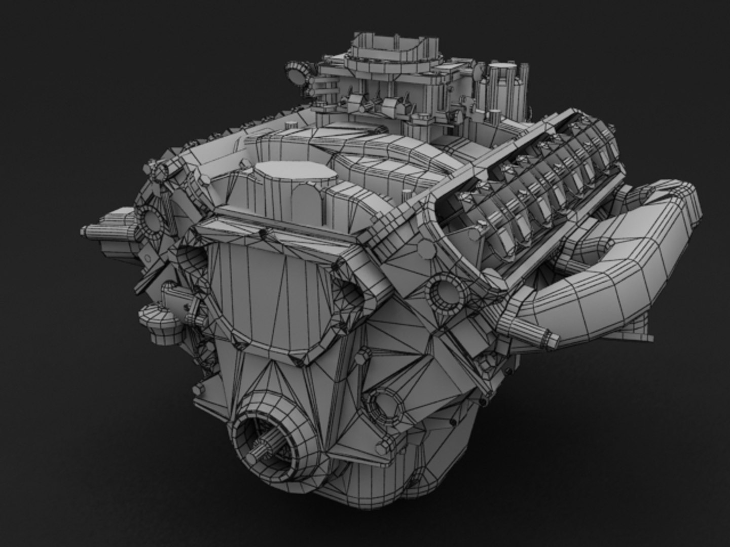 Mopar 340 La Engine 3d Max