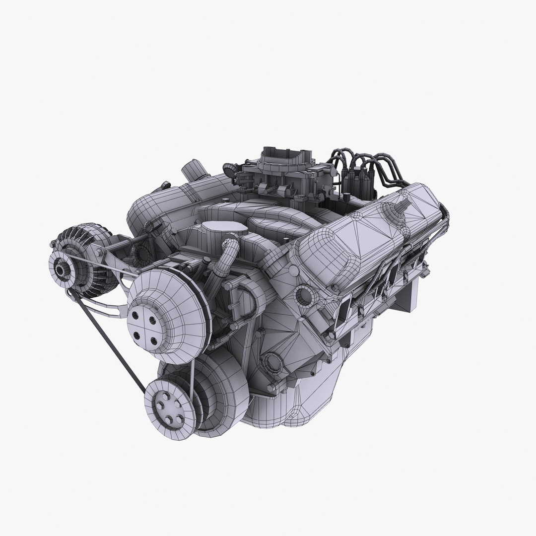 Mopar 340 La Engine 3d Max