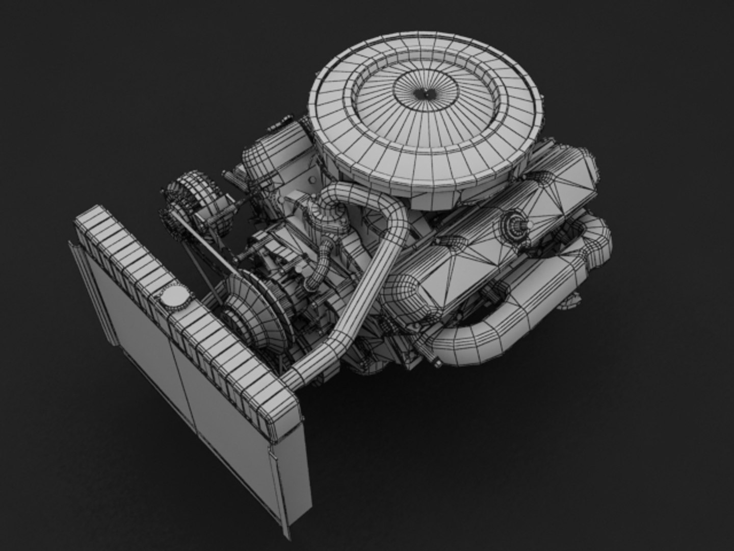 Mopar 340 La Engine 3d Max