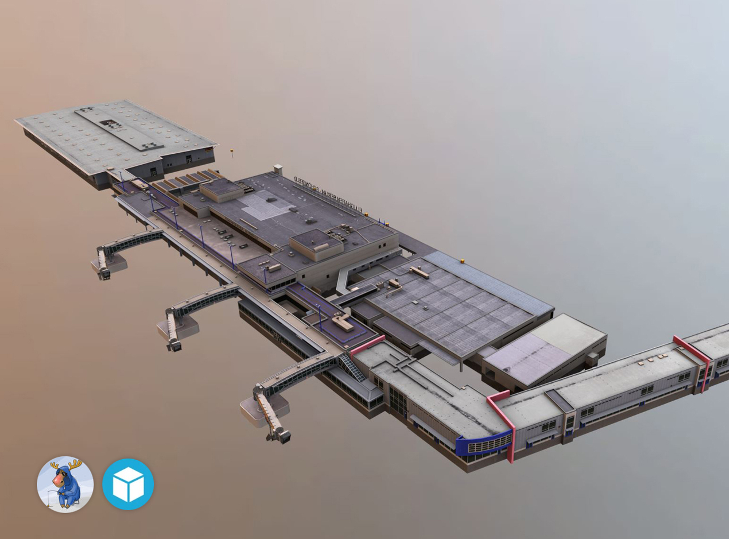 Low-poly airport terminal 3D model - TurboSquid 1171457