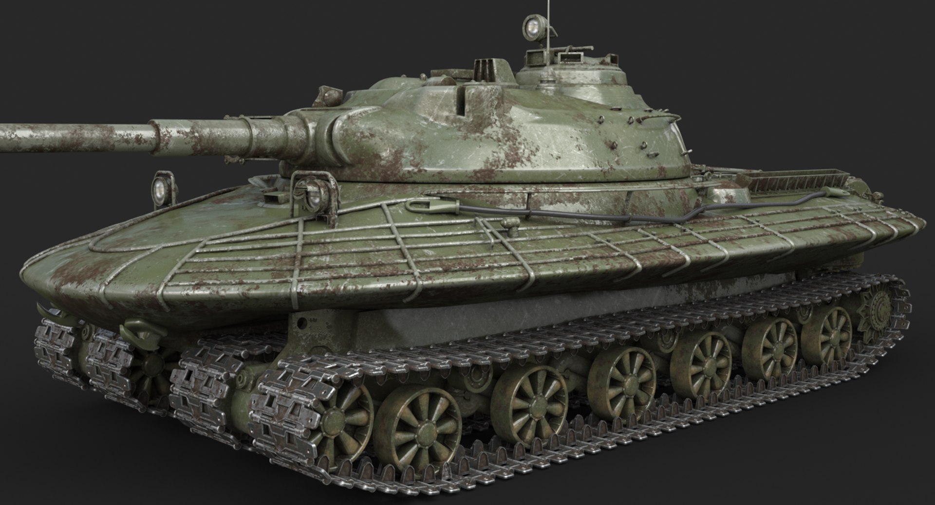 3D Model Tank Object 279 Green - TurboSquid 1648330