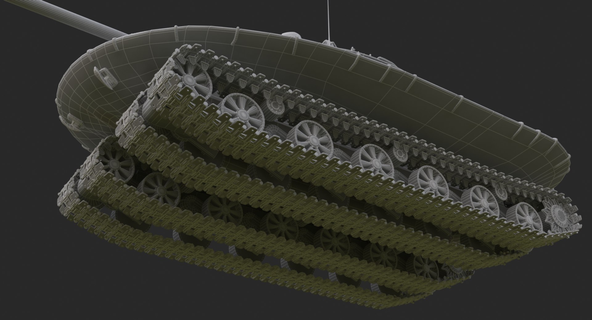 3D model tank object 279 green - TurboSquid 1648330