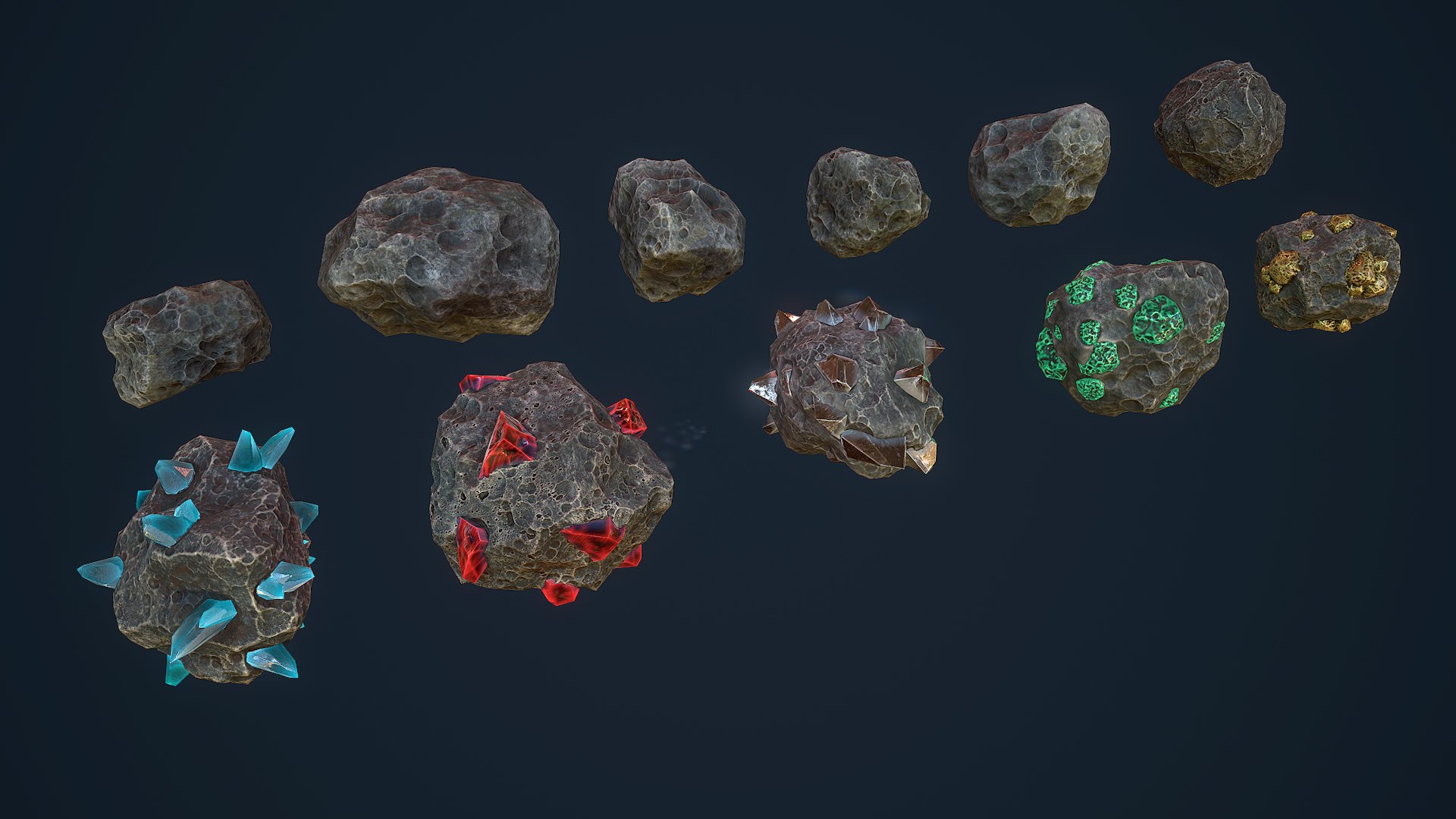 3D Asteroids -Meteorite - TurboSquid 2134221