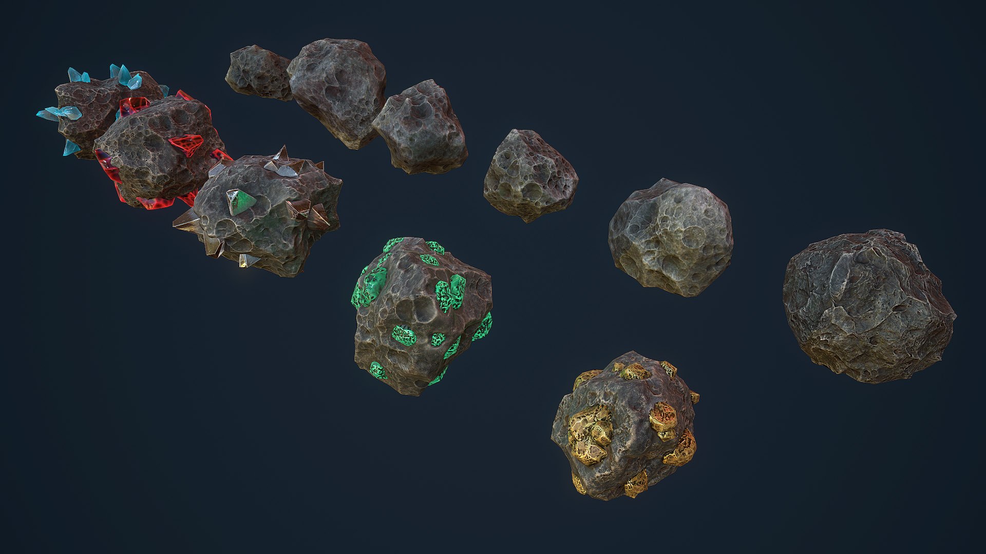 3D Asteroids -Meteorite - TurboSquid 2134221