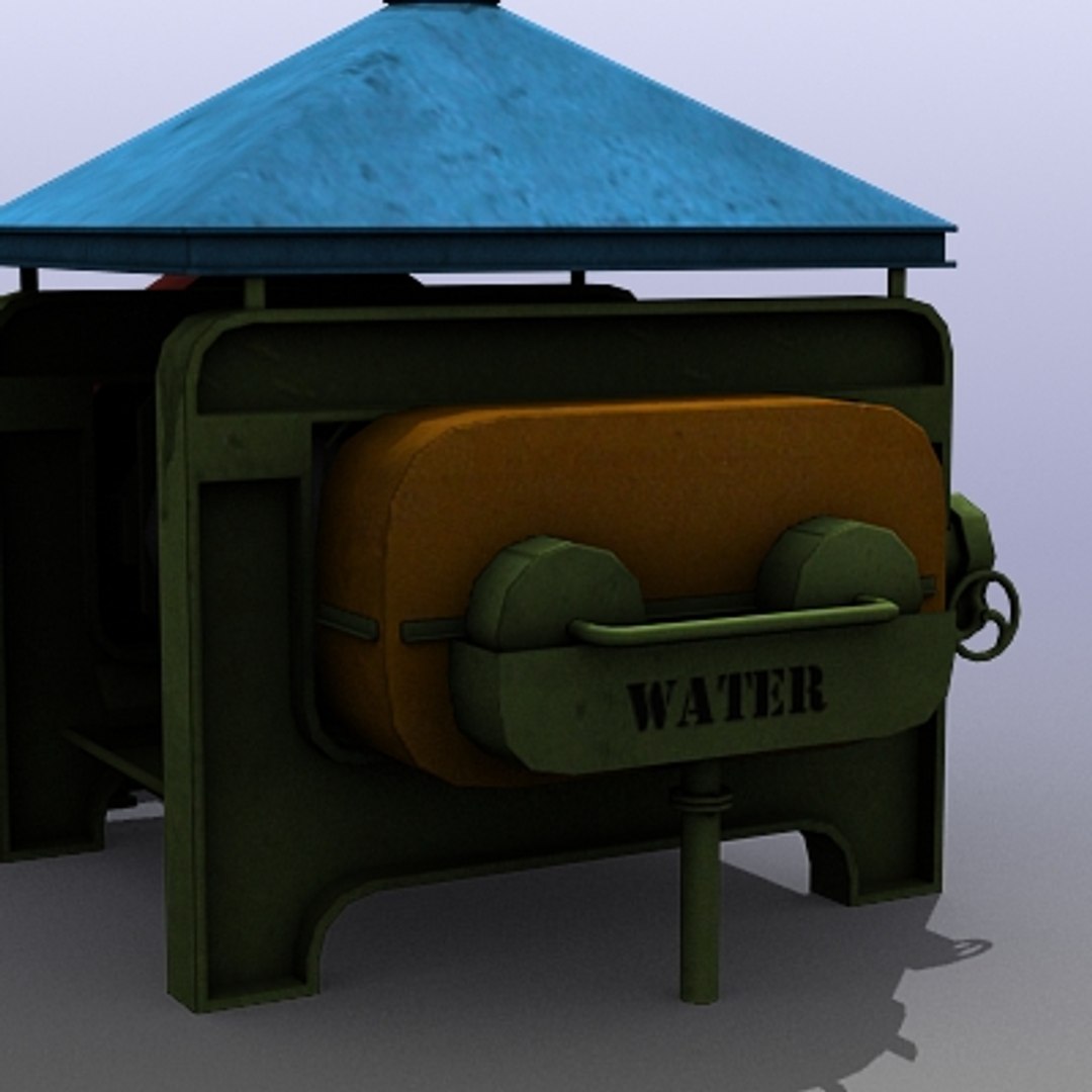 3d Low-poly Industrial Machine Model