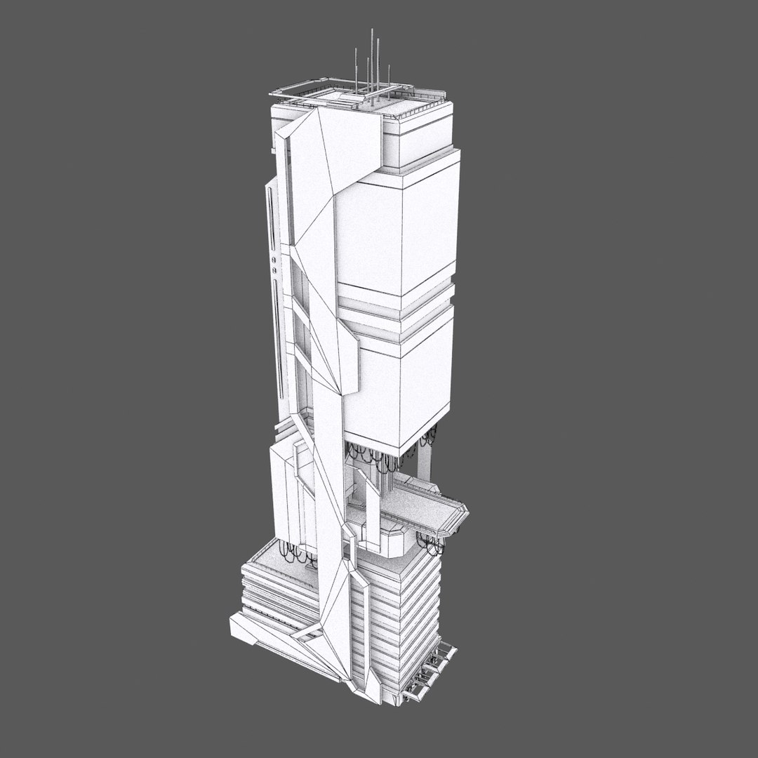 3d - Sci Fi Building Model