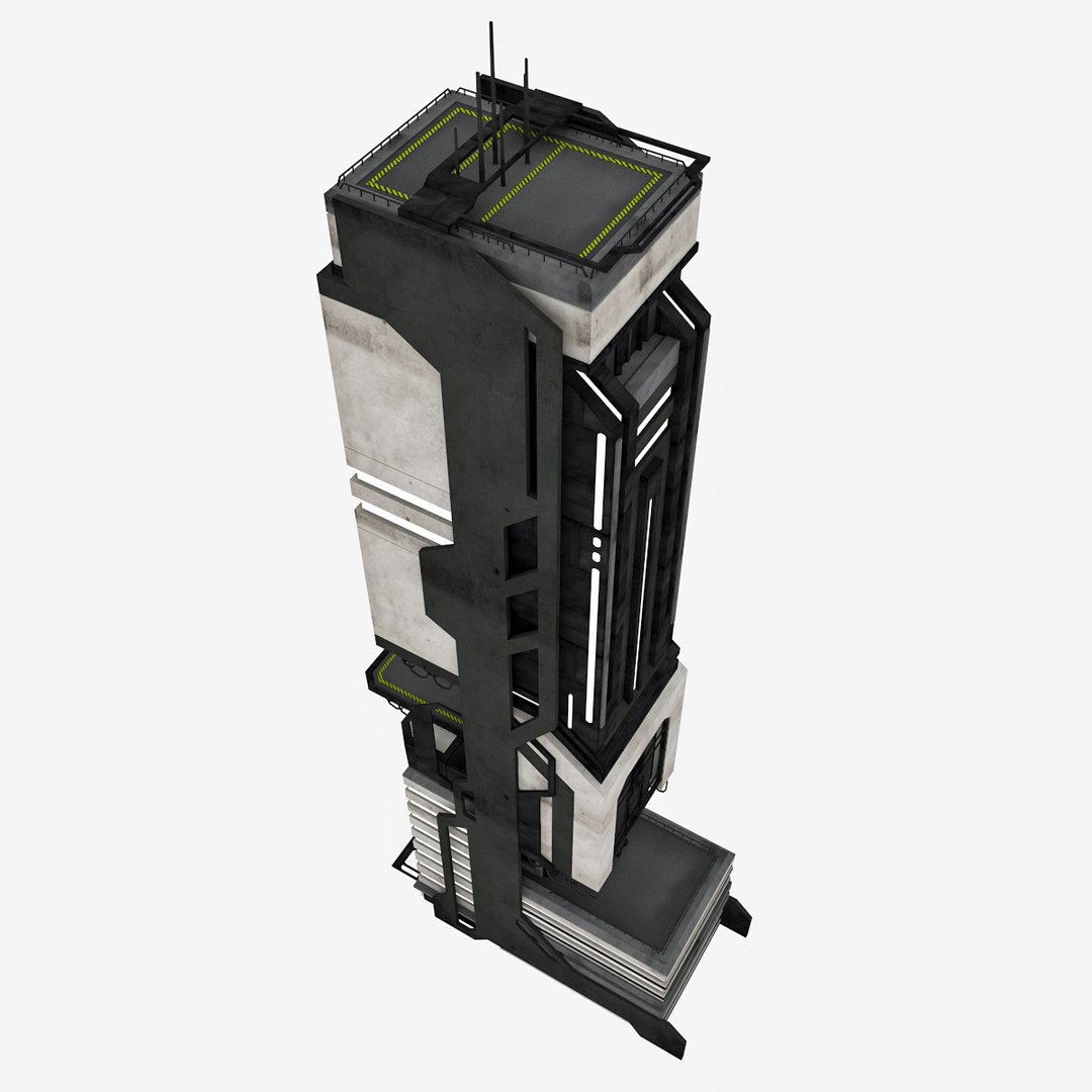 3d - Sci Fi Building Model