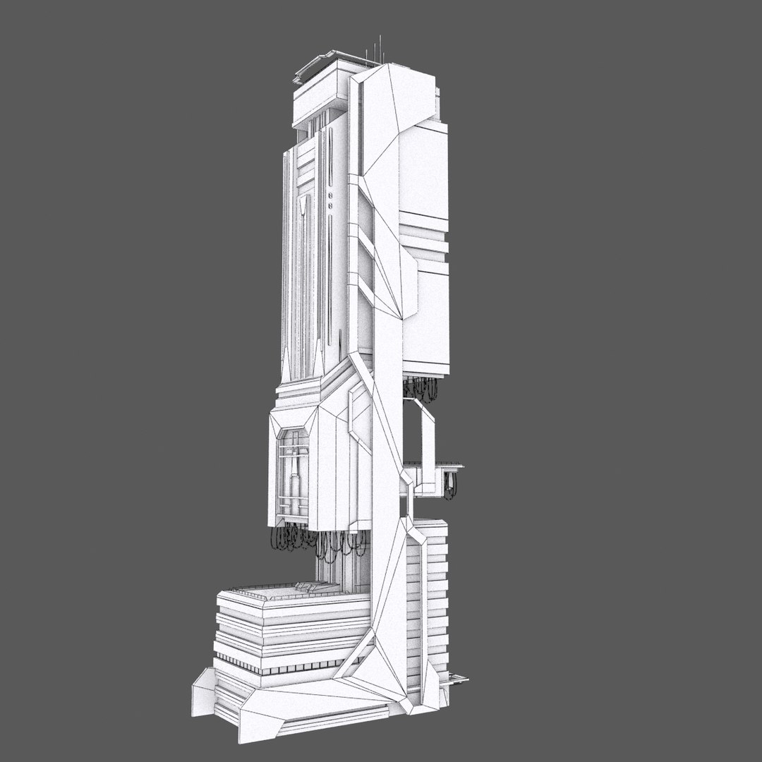 3d - Sci Fi Building Model