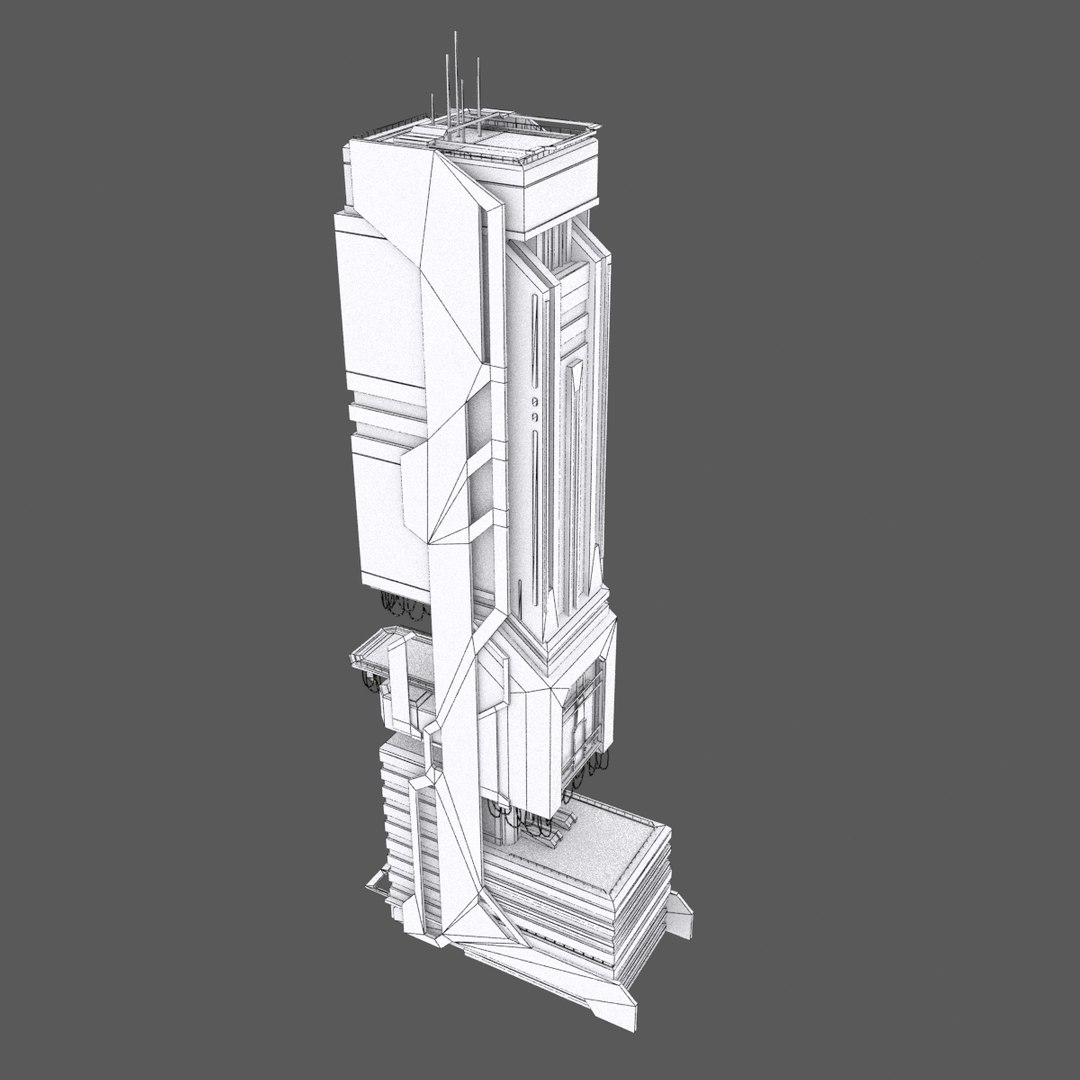 3d - Sci Fi Building Model