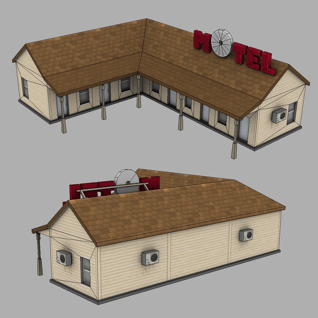 3d Motel Building Model