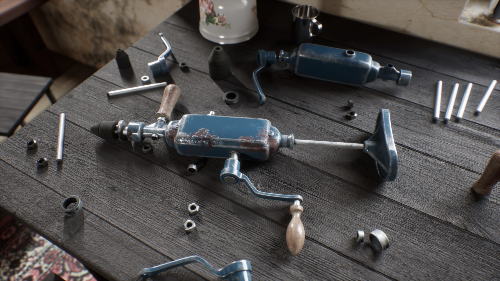 3D Soviet Hand Drill Model - TurboSquid 2069685