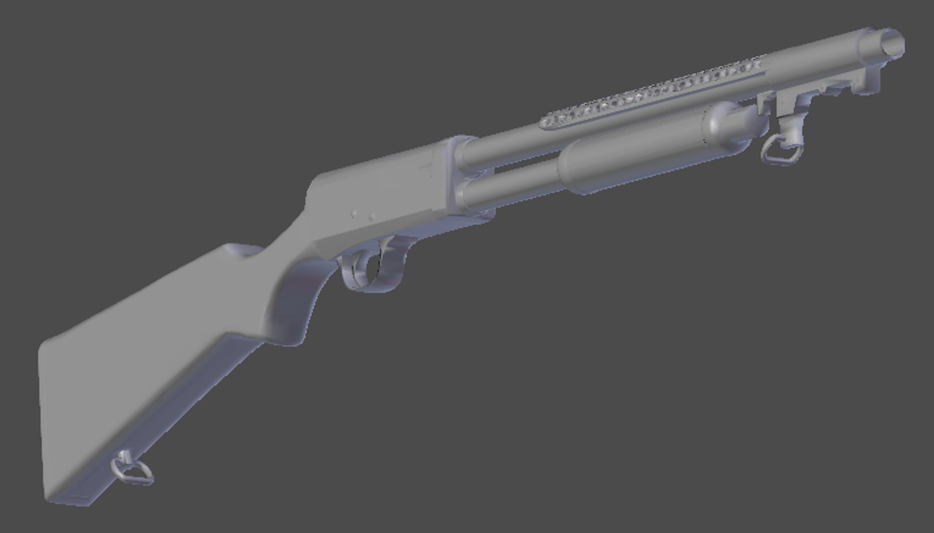 Stevens 520 Shotgun 3d Obj
