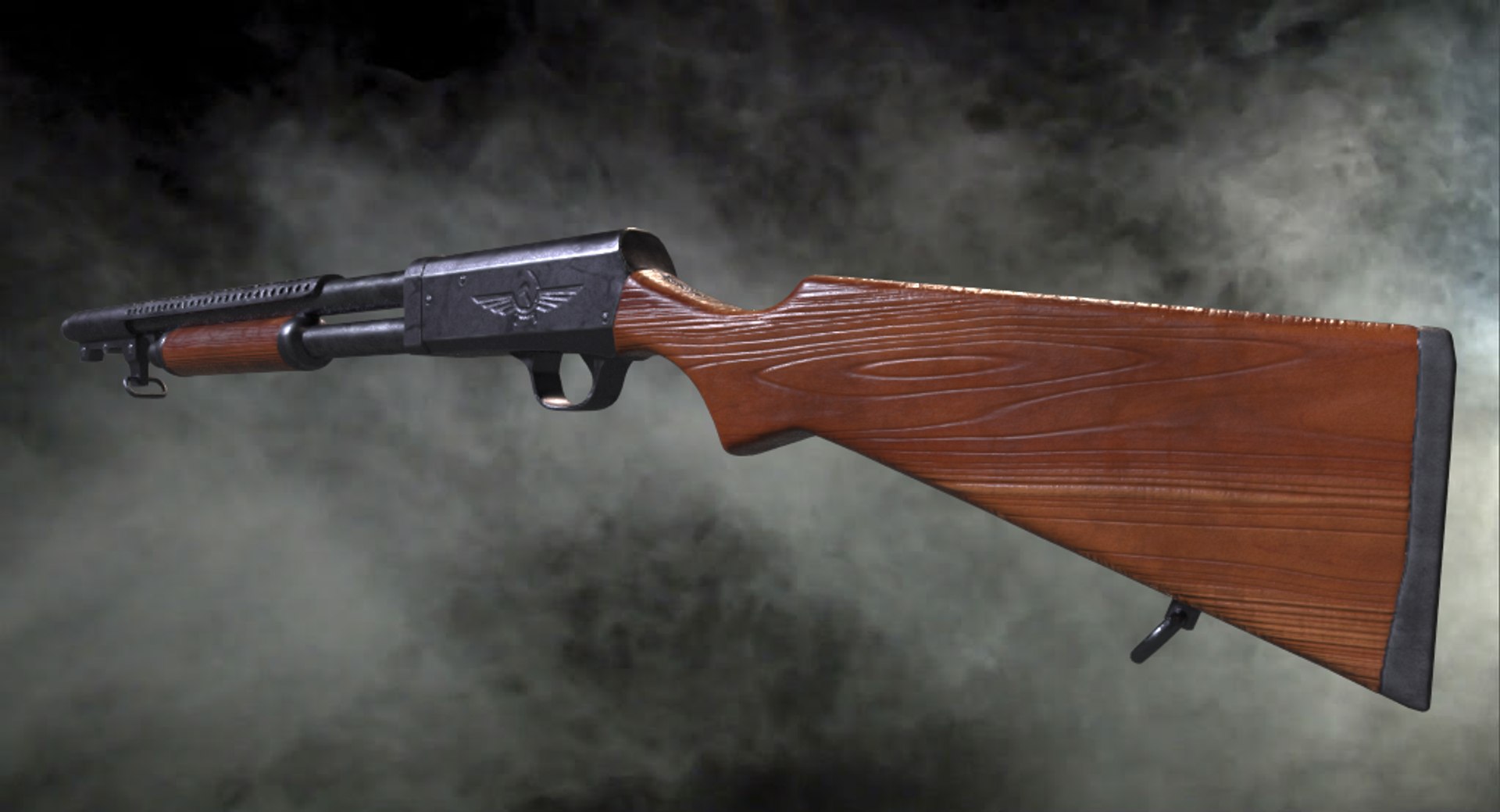 Stevens 520 Shotgun 3d Obj
