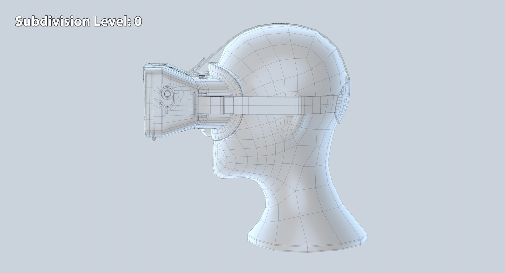 3d Model Virtual Reality Headset Head