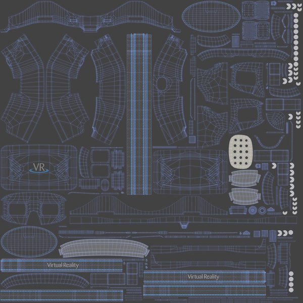 3d model virtual reality headset head