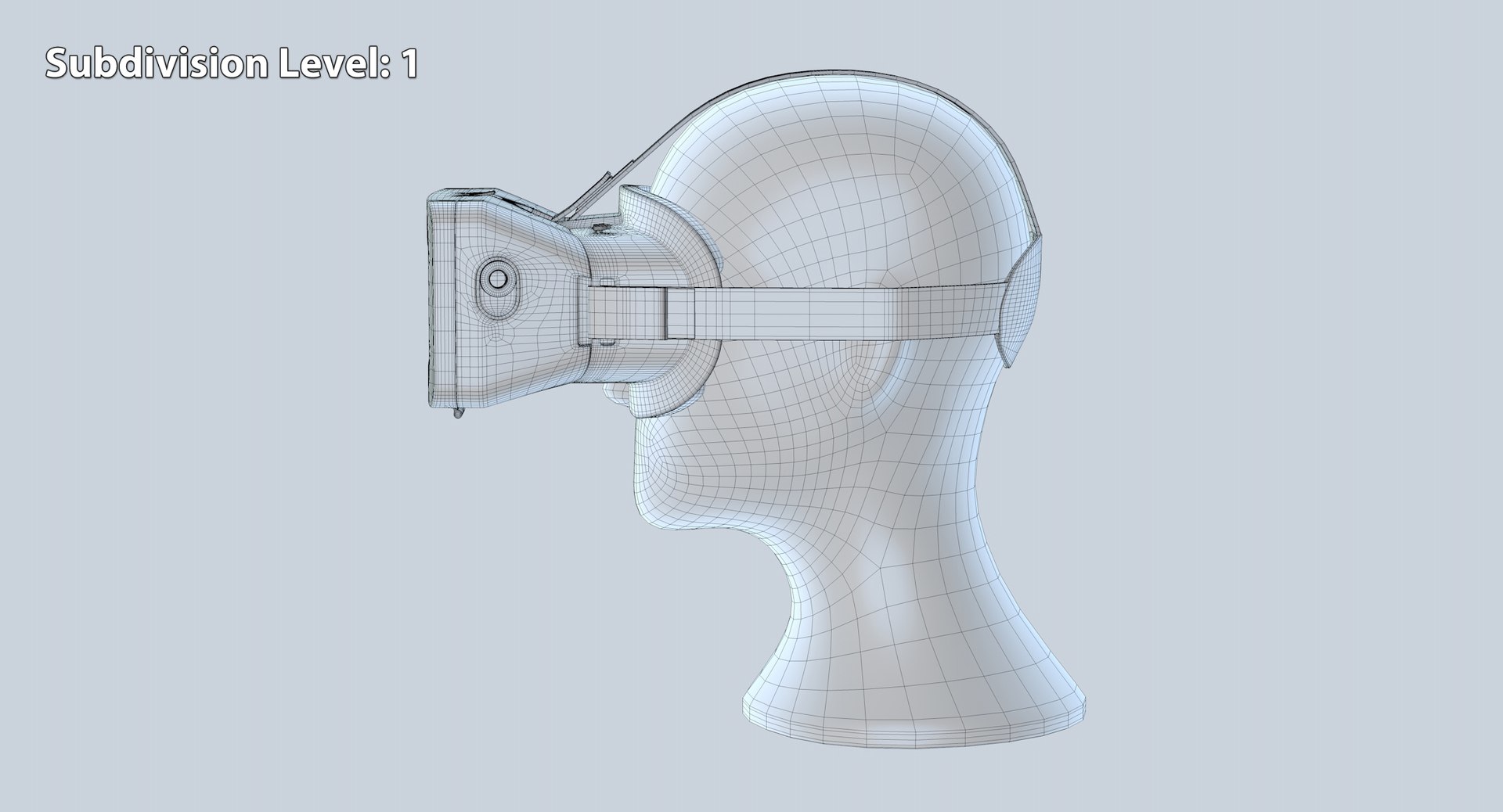 3d Model Virtual Reality Headset Head