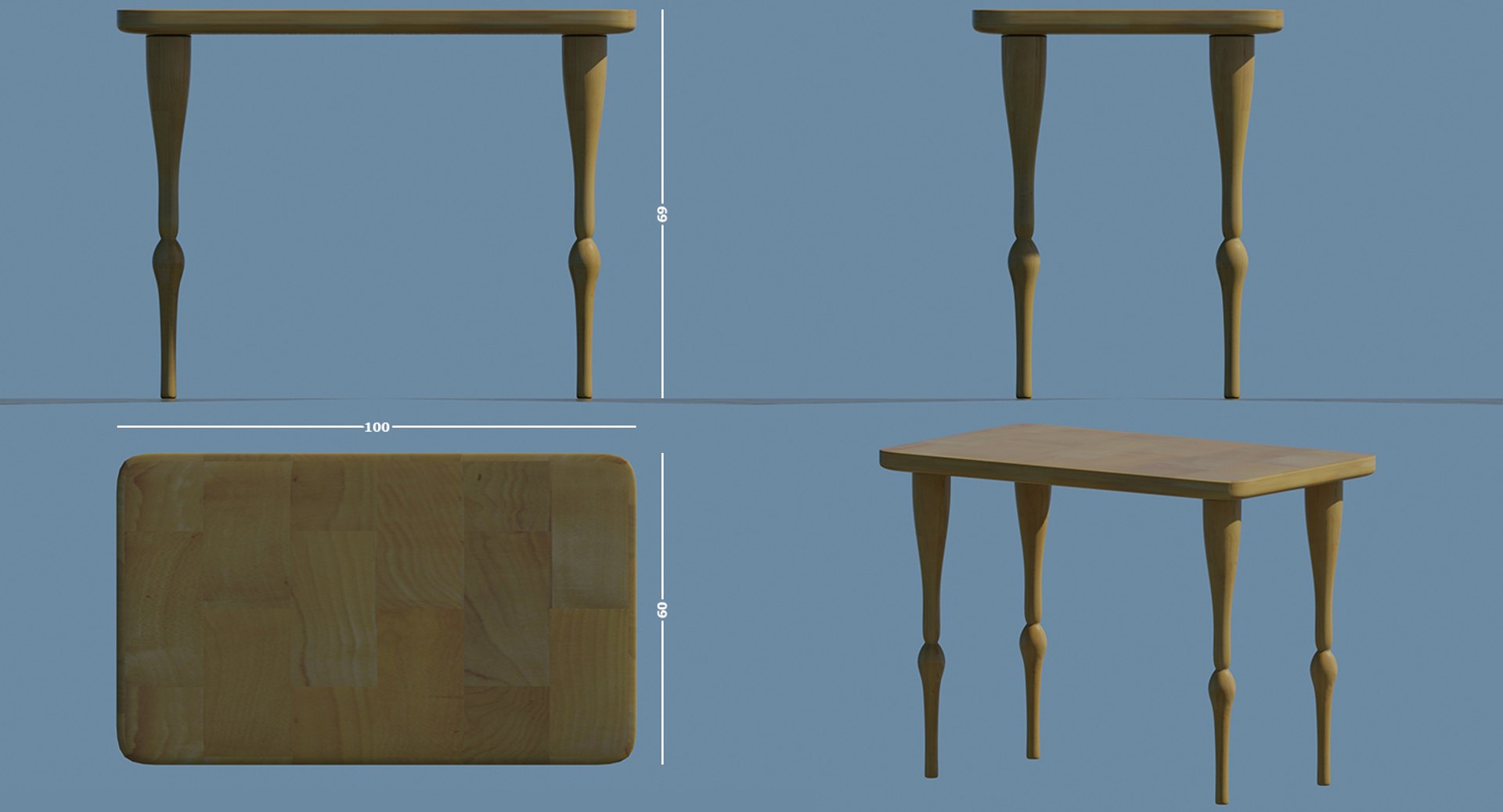 3d Model Table Scene Setup