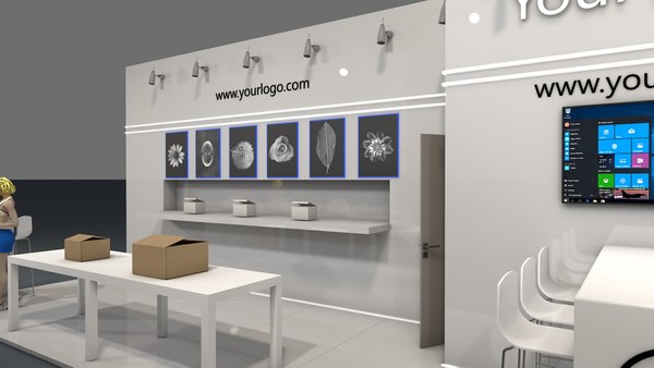 Exhibition stand 3D model - TurboSquid 1629490