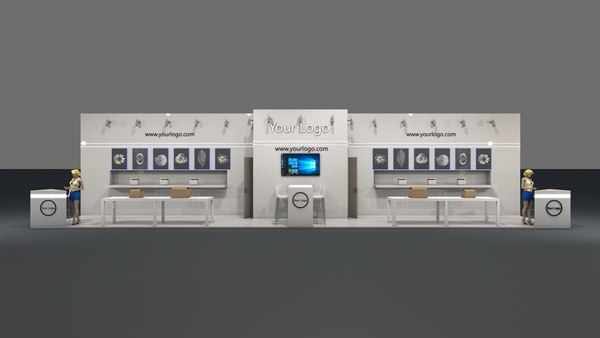 Exhibition stand 3D model - TurboSquid 1629490