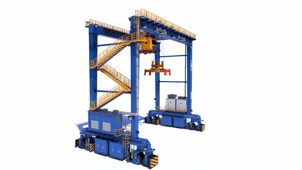 modelo 3d Grúa RTG modelo PBR Calidad de la película - TurboSquid 2234733