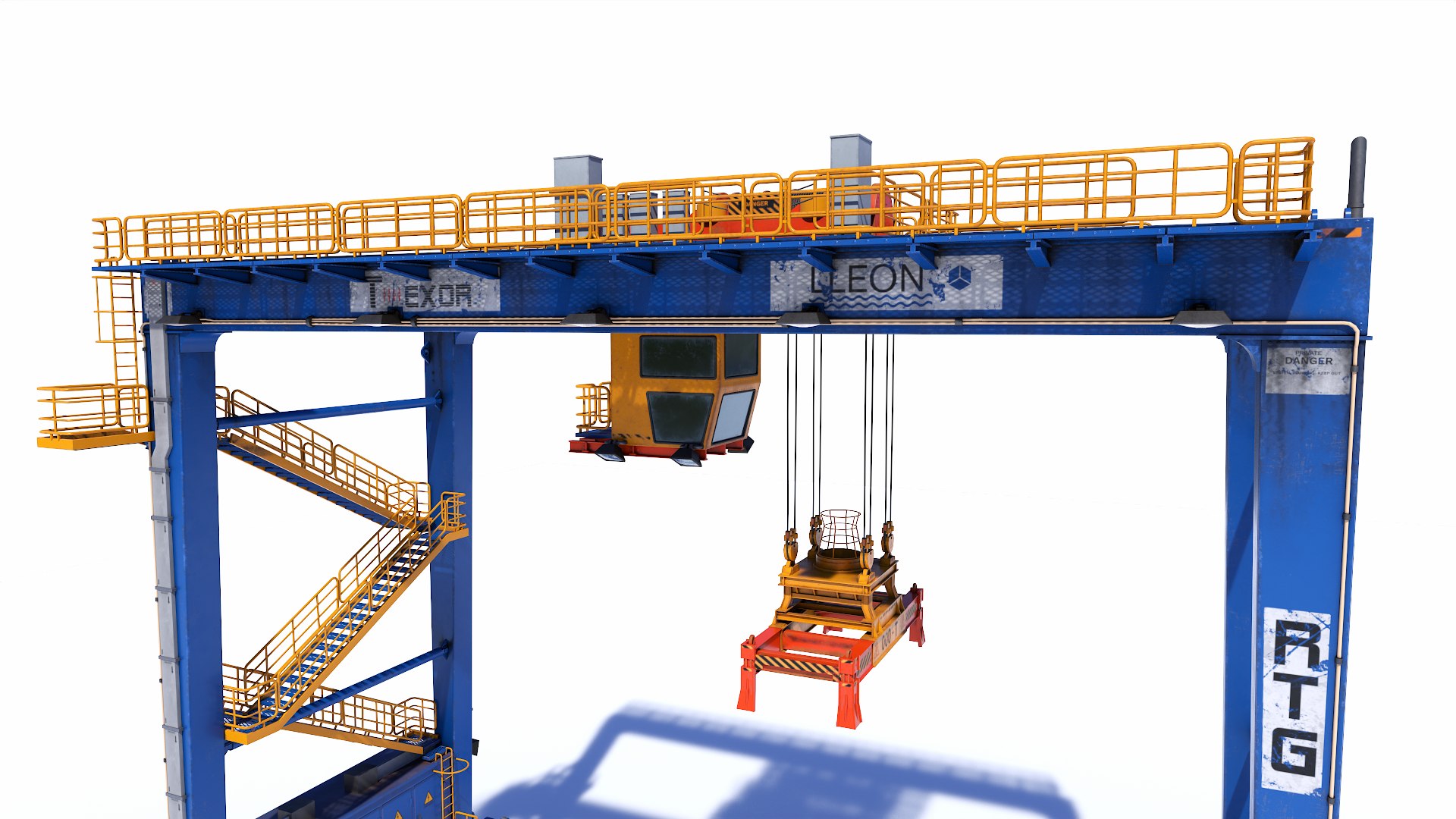 RTG Crane PBR Model Film Quality 3D Model - TurboSquid 2234733