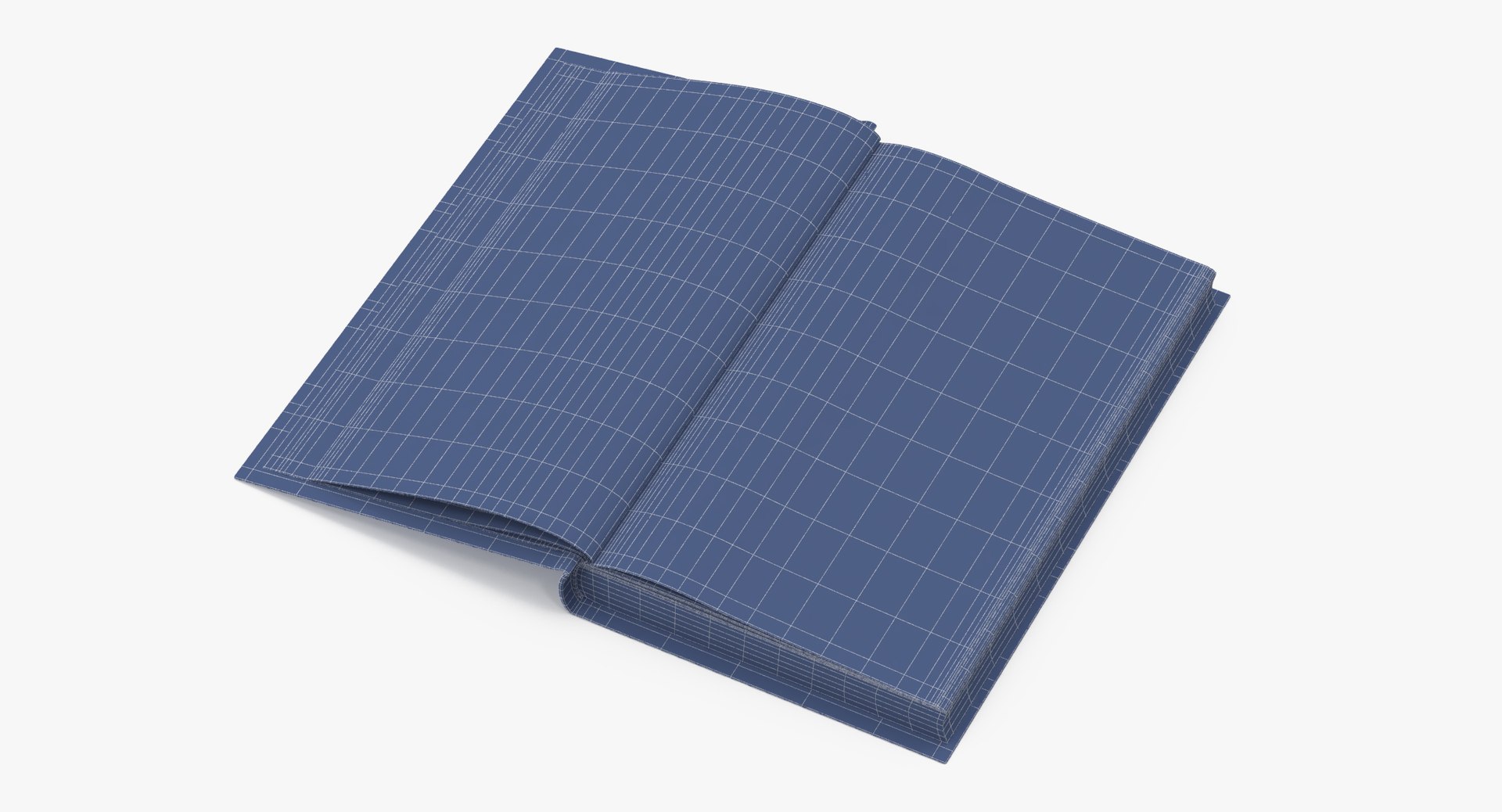 3d model classic book 06 open