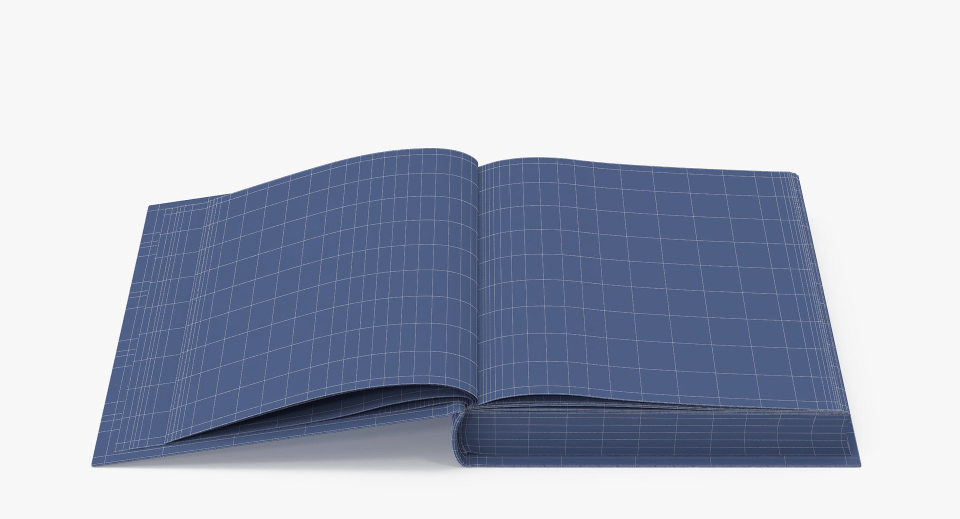 3d model classic book 06 open