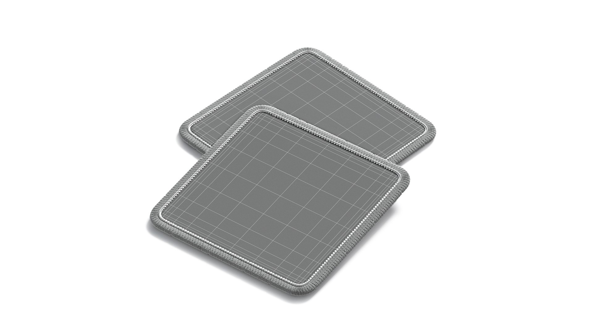 White Square Embroidered Patch Stack - Lying Embroidery Quadratic Badge ...