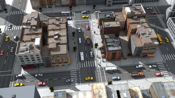 3d model new york city blocks