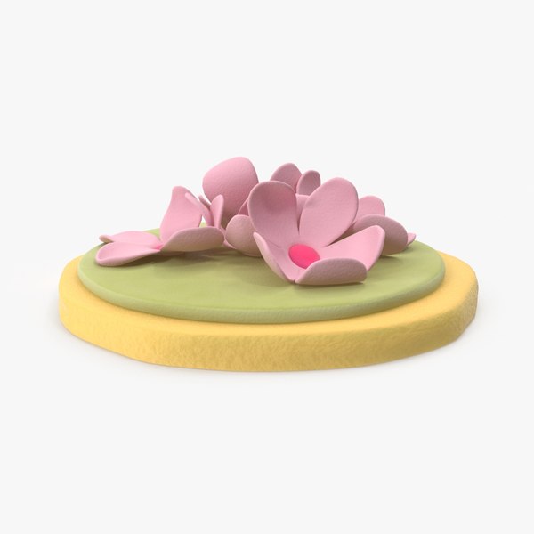3d model sugar cookie green icing