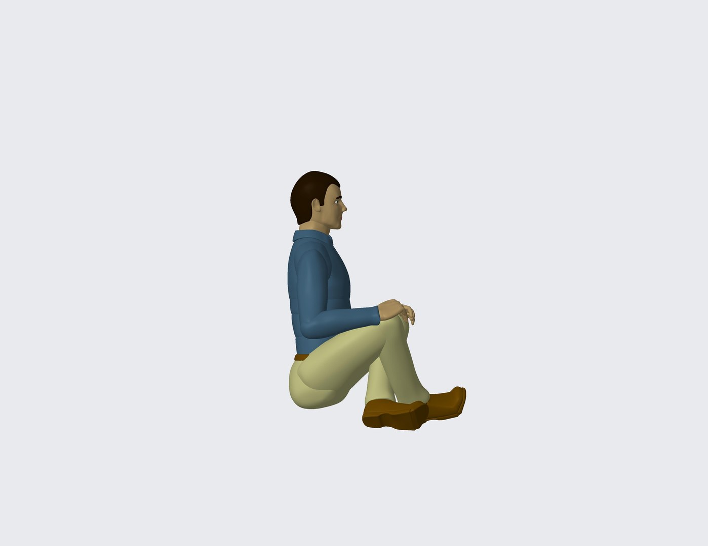 3D Sitting Crossed Legs Model - TurboSquid 1338669
