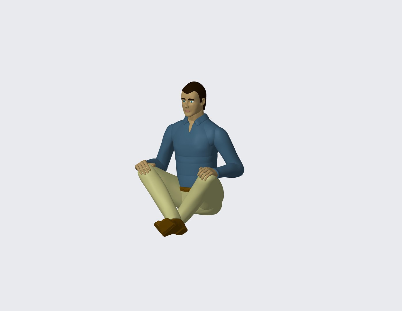 3D Sitting Crossed Legs Model - TurboSquid 1338669